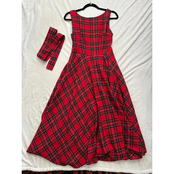 Dresses | Vintage Red Flannel Plaid Dress Small 16 Pit To Pit Full ...
